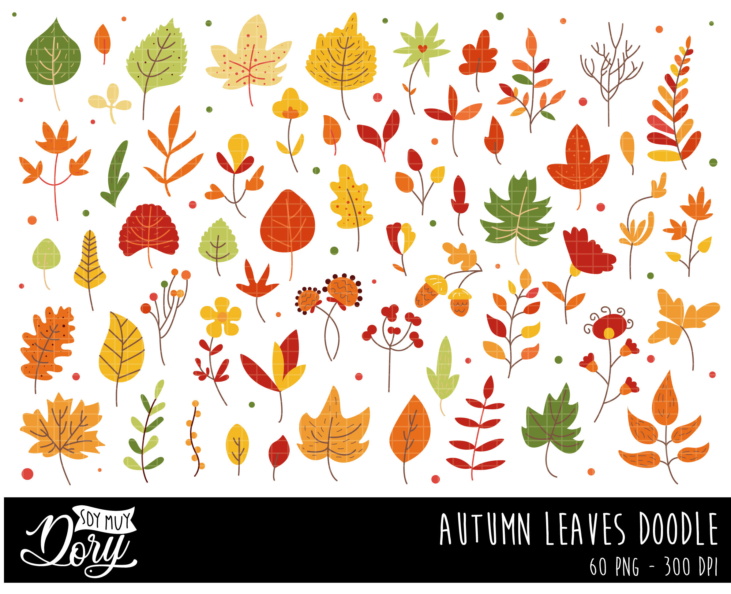 Home & Living Wall Décor Eps and Png files Fall Clip Art Autumn Clipart ...