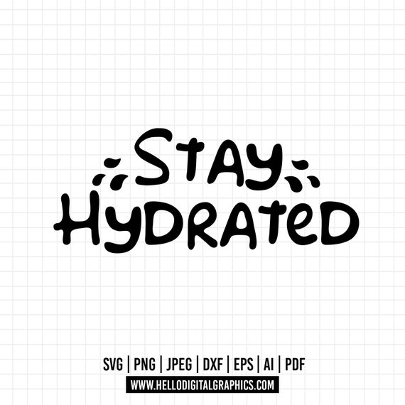 Stay Hydrated Clipart Stay Hydrated Shark Print – Bright Bat Design