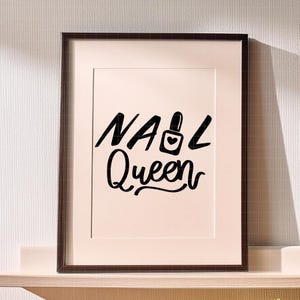 556 - Nail Queen SVG, EPS, PNG - Nail Art, Girl Hand Clipart Vector ...