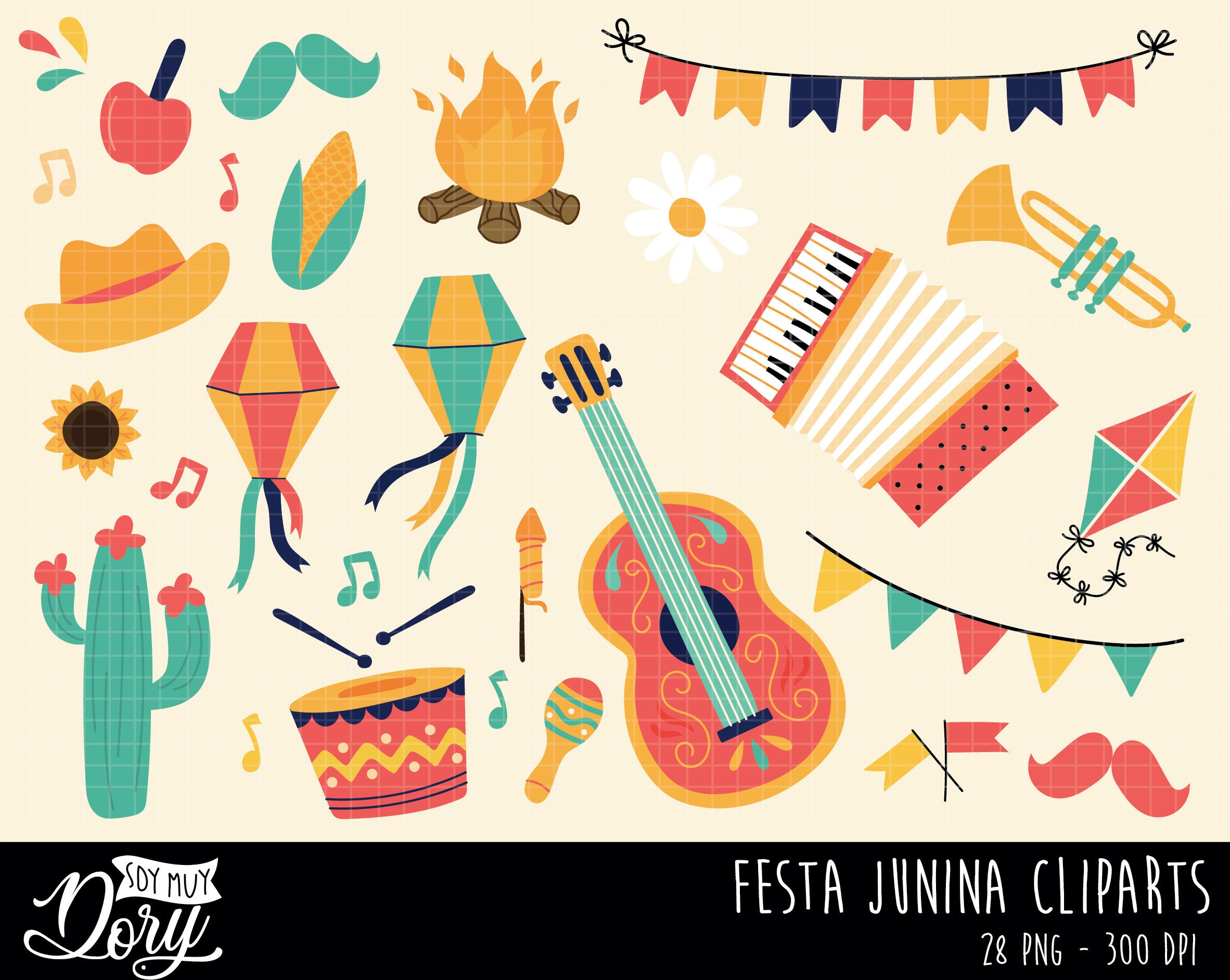 Cod136-festa Junina Clipart /festa Junina Clipart/junina - Etsy UK