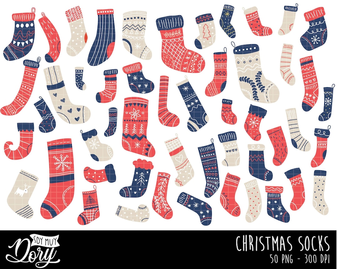 Cod73-christmas Socks Clipart/christmas Clipart/winter - Etsy
