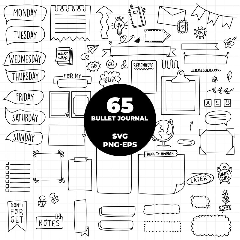 Bullet Journal Stencils - Etsy