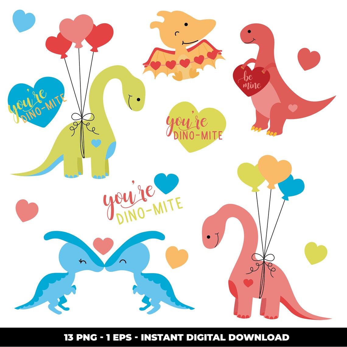 790 - Baby Dinosaur Pack Bundle EPS and PNG Format. Baby Dinosaur ...