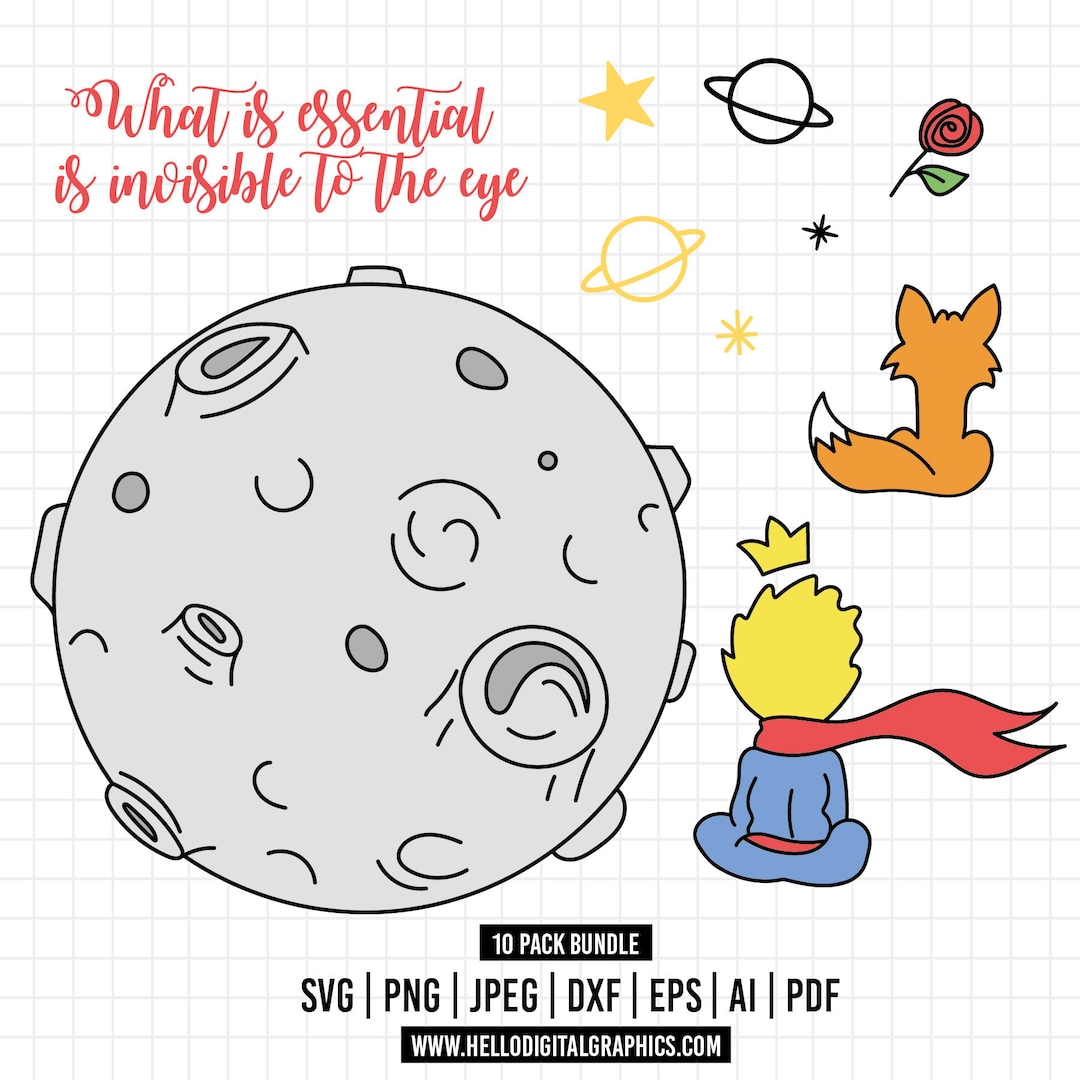 957 - Paquete de El Principito SVG, EPS, PNG: Frases de El Principito ...
