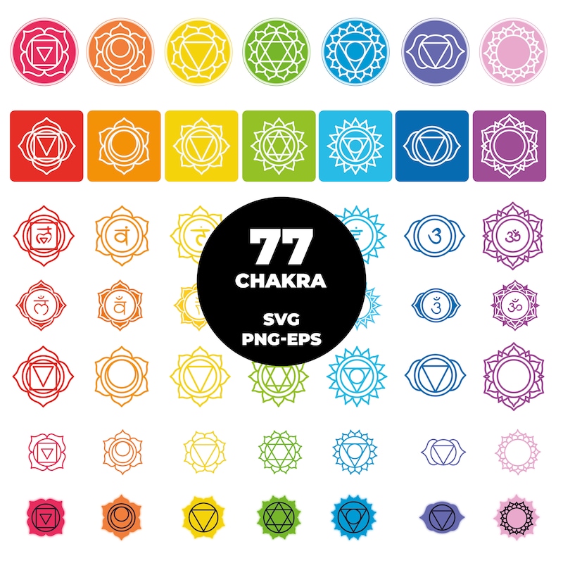 Svg Files Chakra - Etsy
