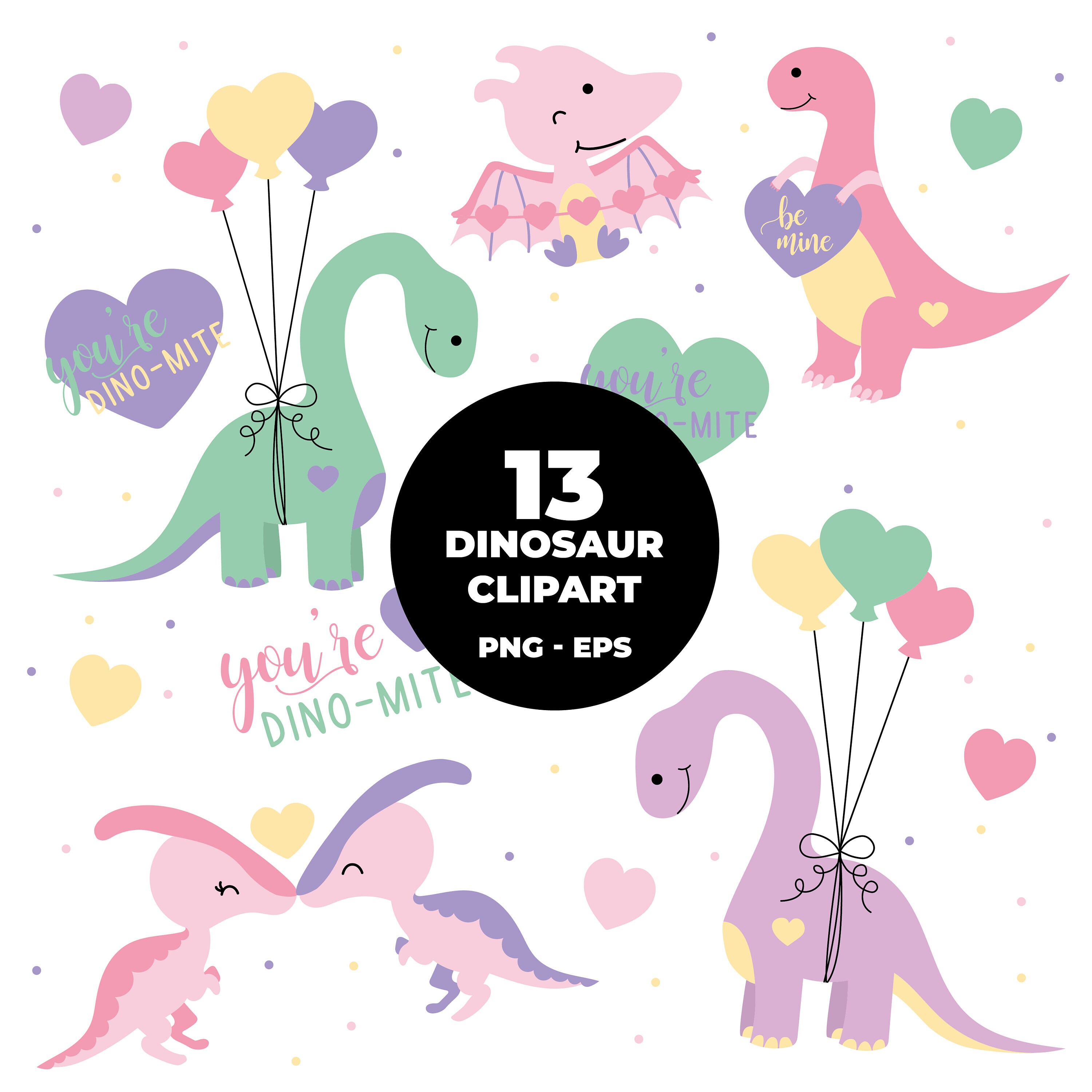 791 - Baby Dinosaur Clipart Pack Bundle (EPS and PNG Format). Baby ...