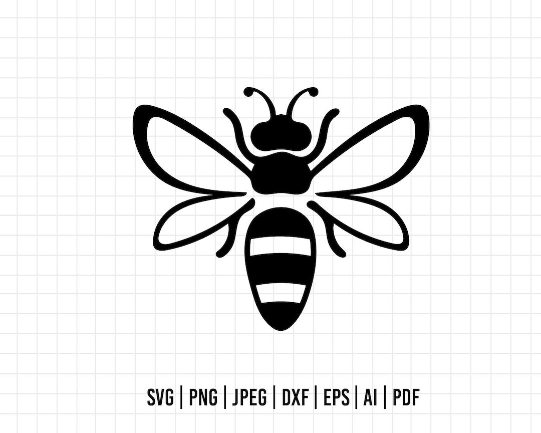 143 - Little Bee SVG, EPS, PNG - Little Bee Clipart Vector. Bee Outline ...