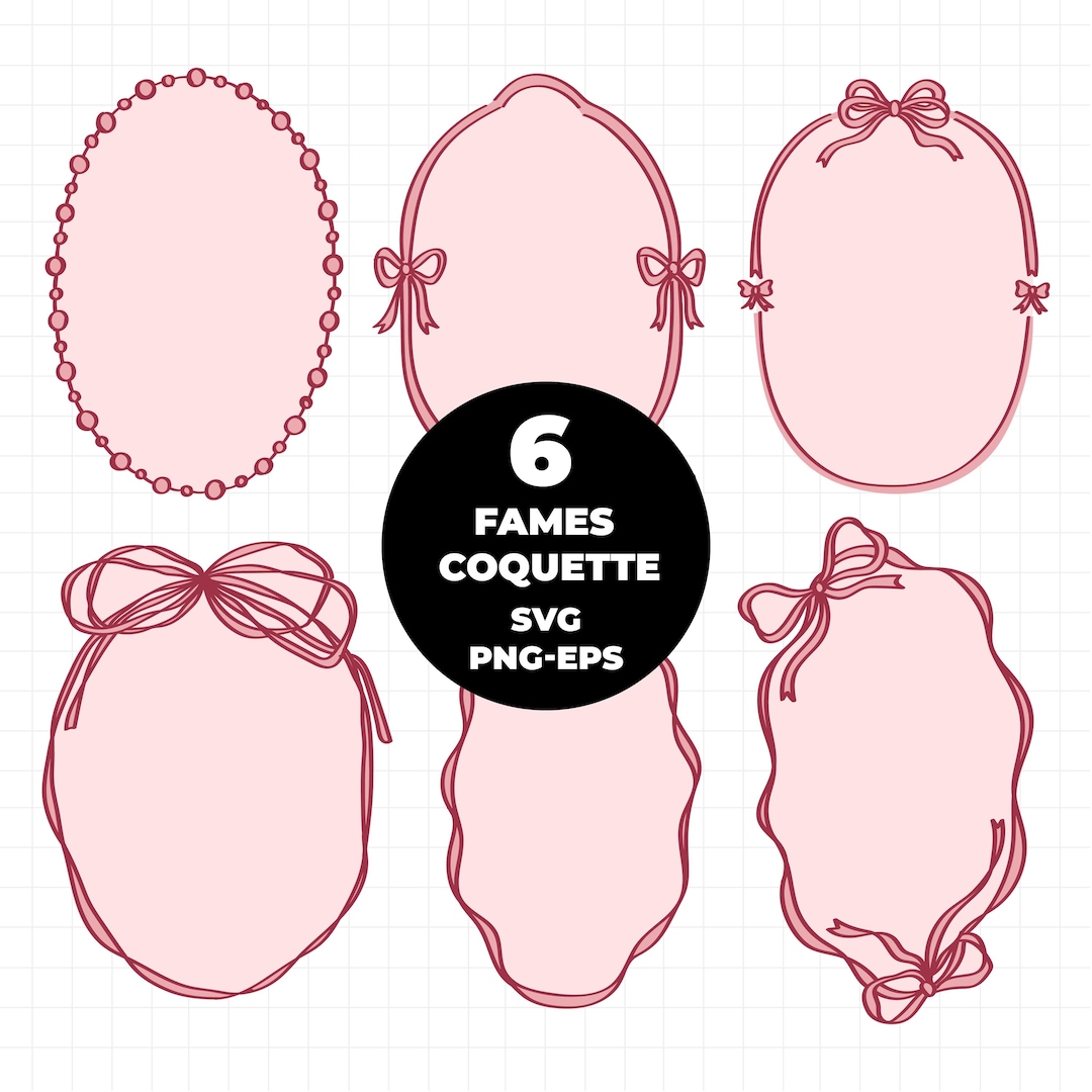 2994 - Frames Coquette Outline Full Color Pack Bundle SVG, EPS, Png ...