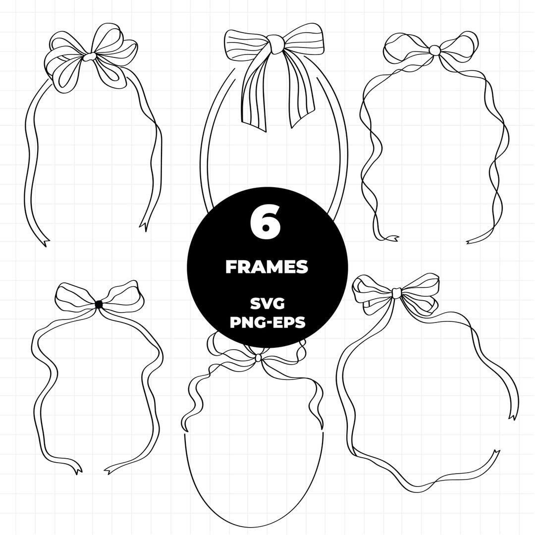 3134 - Frames Line Art Pack Bundle SVG, EPS, Png - Frames Doodle ...