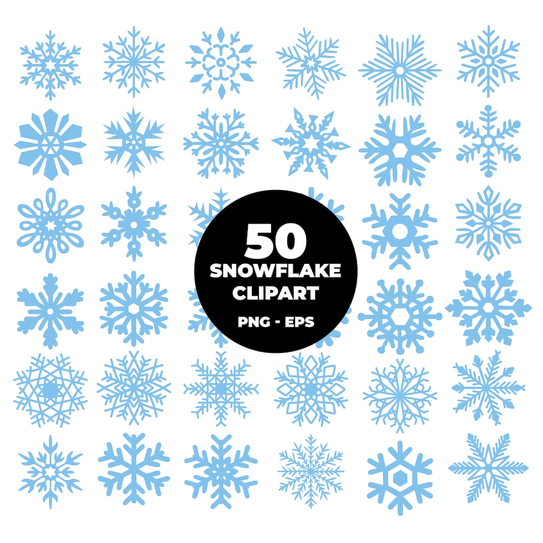 842 - Snowflake Pack Bundle Clipart (EPS and PNG Format). Snowflake ...
