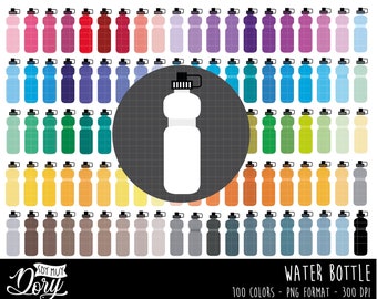 Water Bottle Clipart Sticker Clipart Planner (Download Now) - Etsy