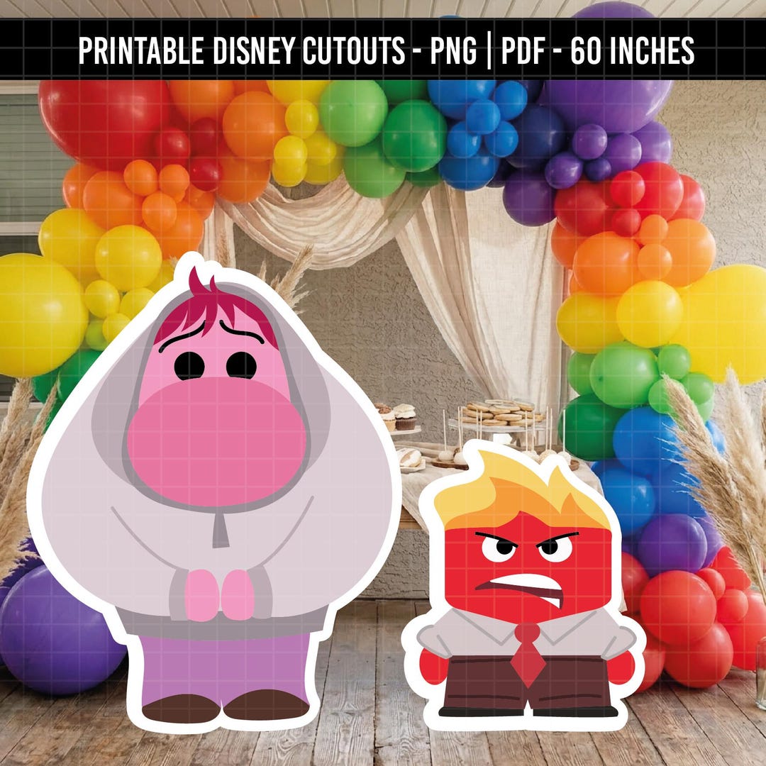 4392 - Inside Out Embarrassment & Anger Cutout Bundle PNG PDF 60" Large ...