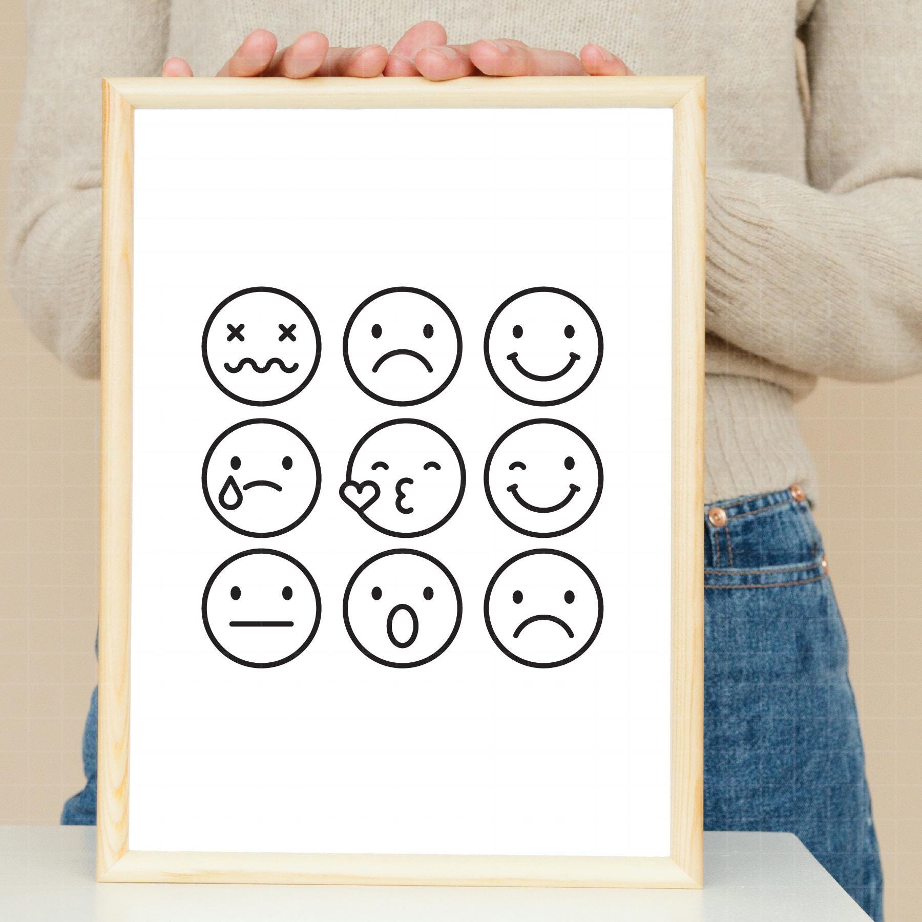 945 - Classics Emojis Faces Pack Bundle SVG, EPS, PNG- Classic Emojis ...