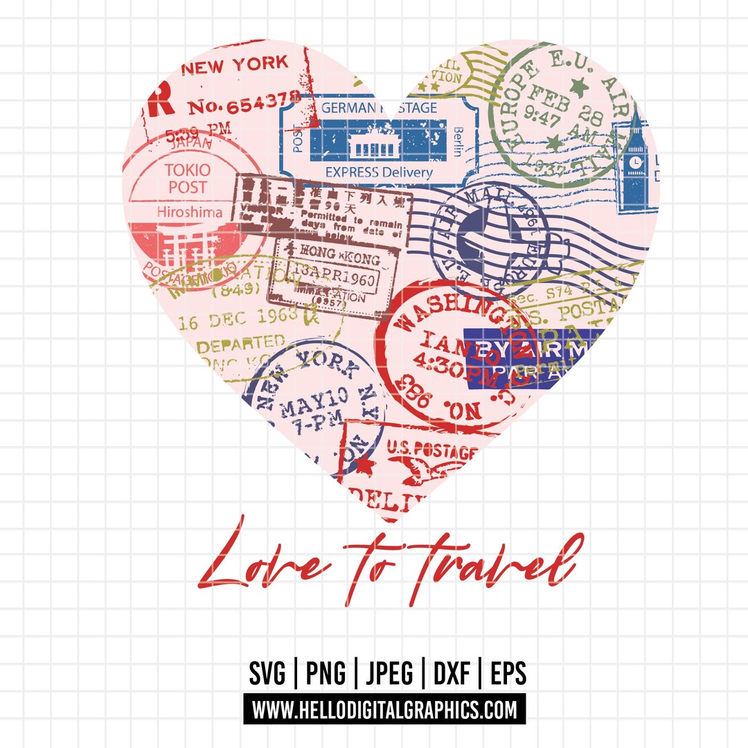2585 - Love to Travel SVG, EPS, PNG- Travel, Trips Clipart Vector. Love ...