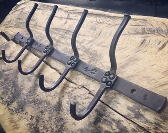 Forged Iron Coat Rack - Etsy
