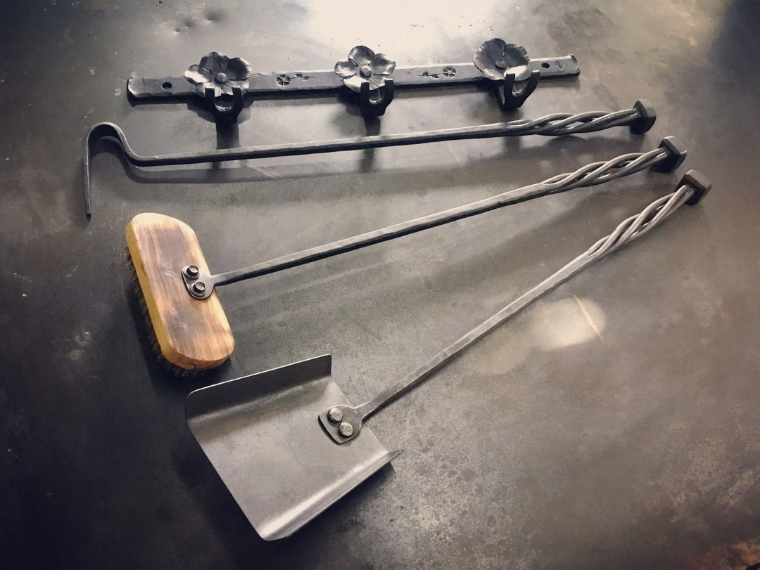 Wood Stove / Fireplace Tools Set Blacksmith Handmade - Etsy