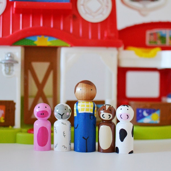 Animal Peg Doll - Etsy