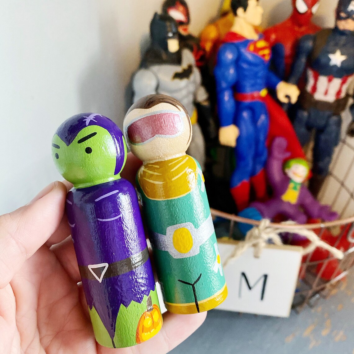 Spidey and Friends Peg Dolls - Etsy