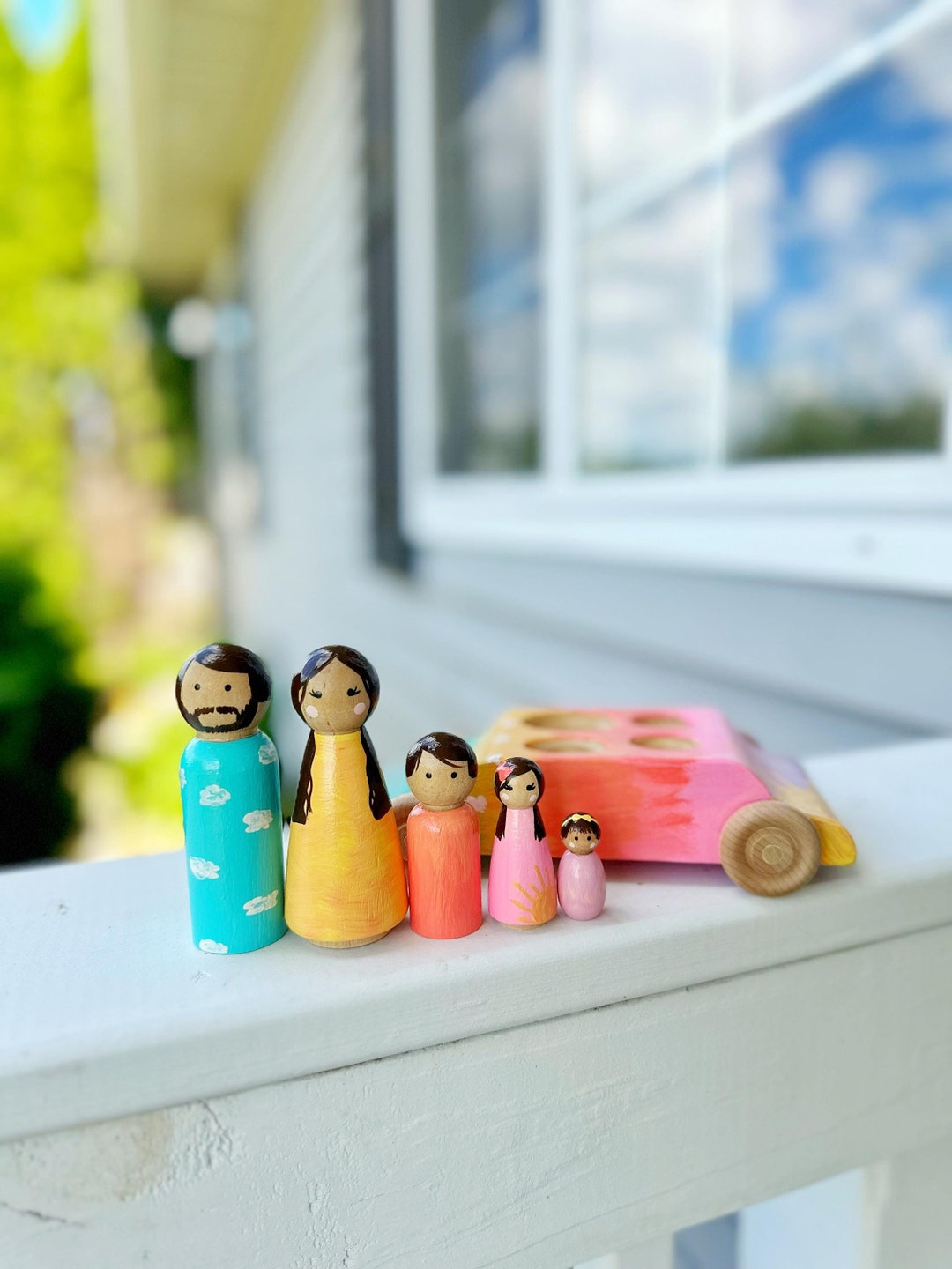 Summer Sun Peg Doll Family - Etsy