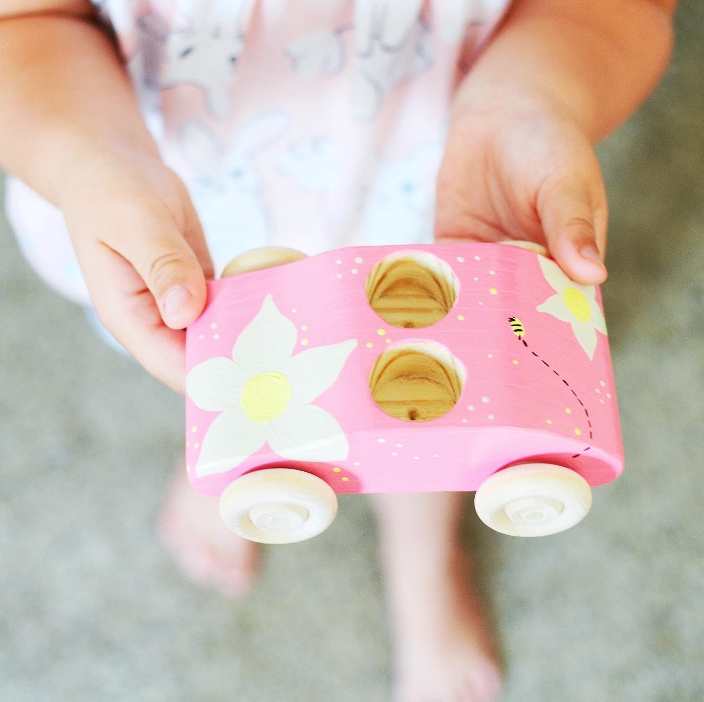 Flower Power Peg Doll Car - Etsy