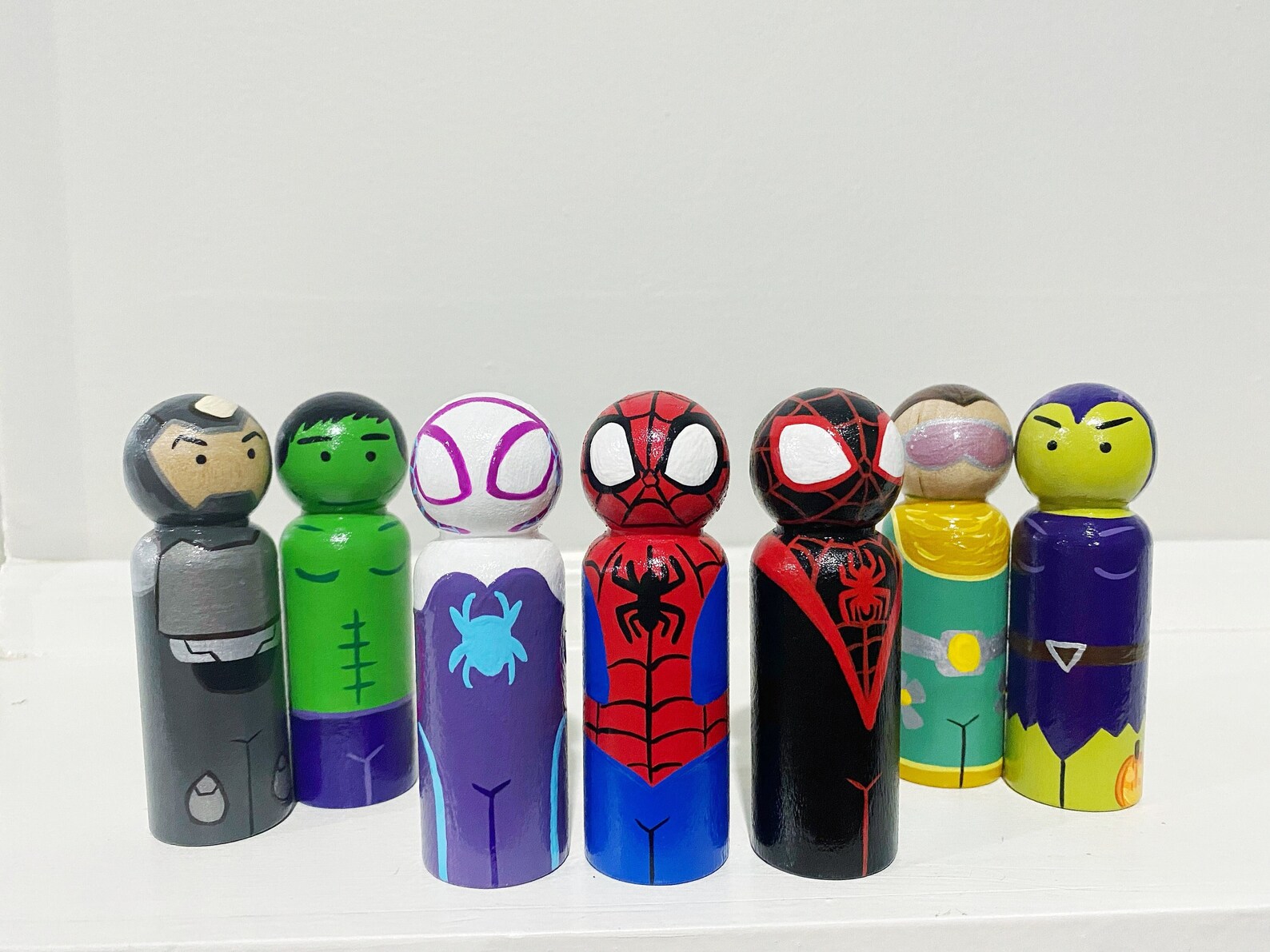 Spidey and Friends Peg Dolls - Etsy