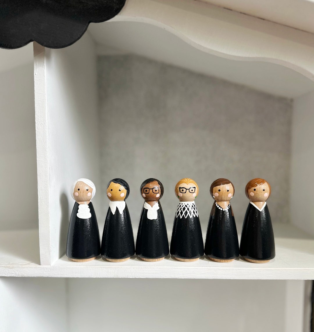 The Women of the Supreme Court | Peg Dolls | Ruth Bader Ginsburg - Etsy