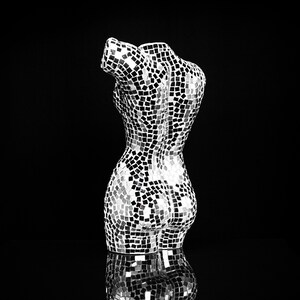 Mosaic Mirrored Woman Mannequin Bust 16" - Etsy