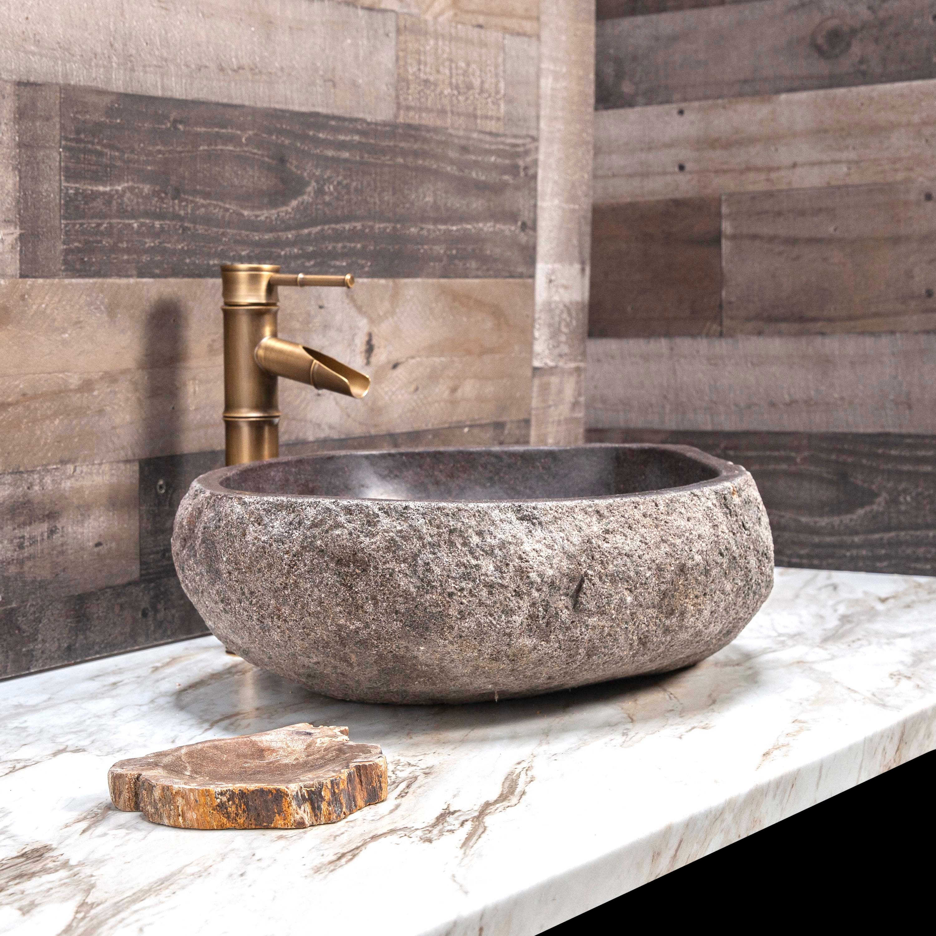 River Stone Vessel Sink | Etsy