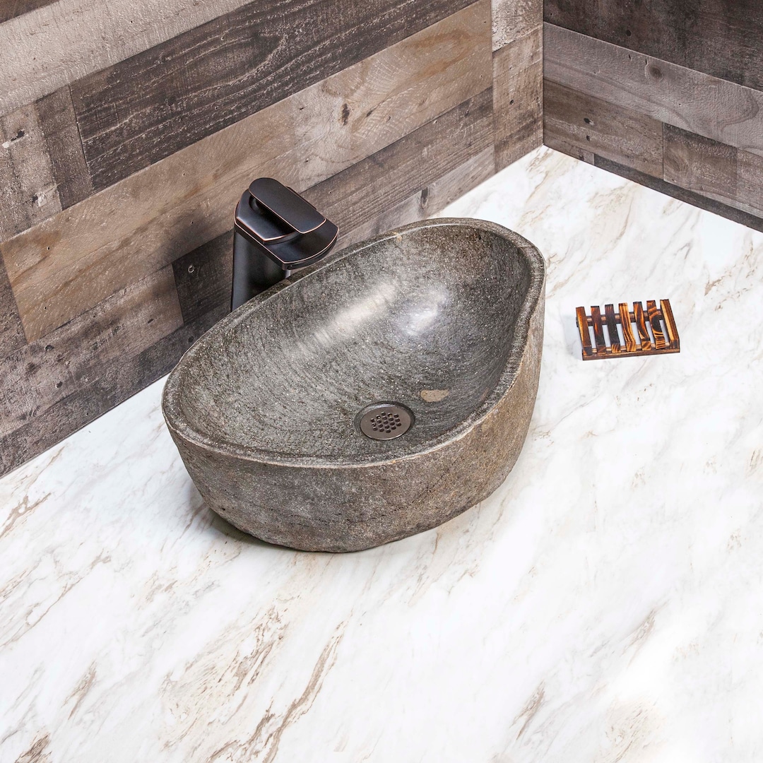 Large River Stone Vessel Sink - Etsy