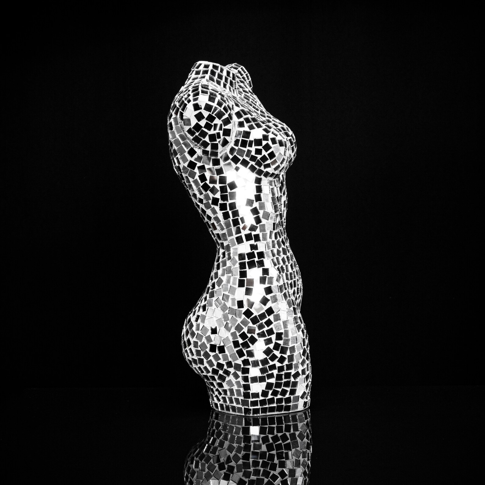 Mosaic Mirrored Woman Mannequin Bust 16" - Etsy