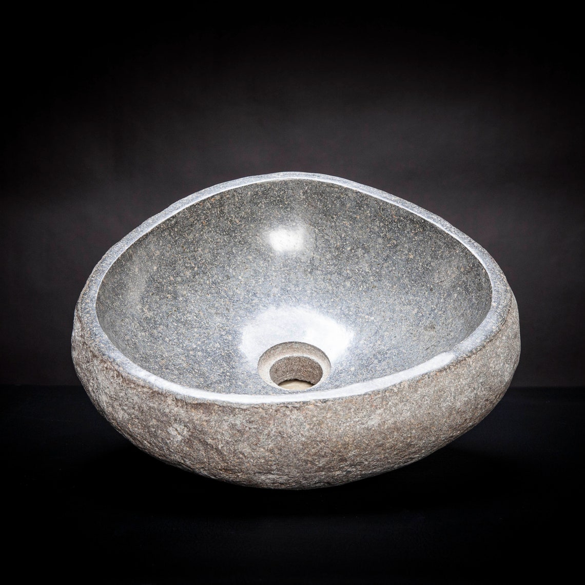 River Stone Vessel Sink Triangular - Etsy