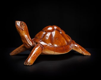 Teak Root Tortoise Carved Sculpture - Etsy