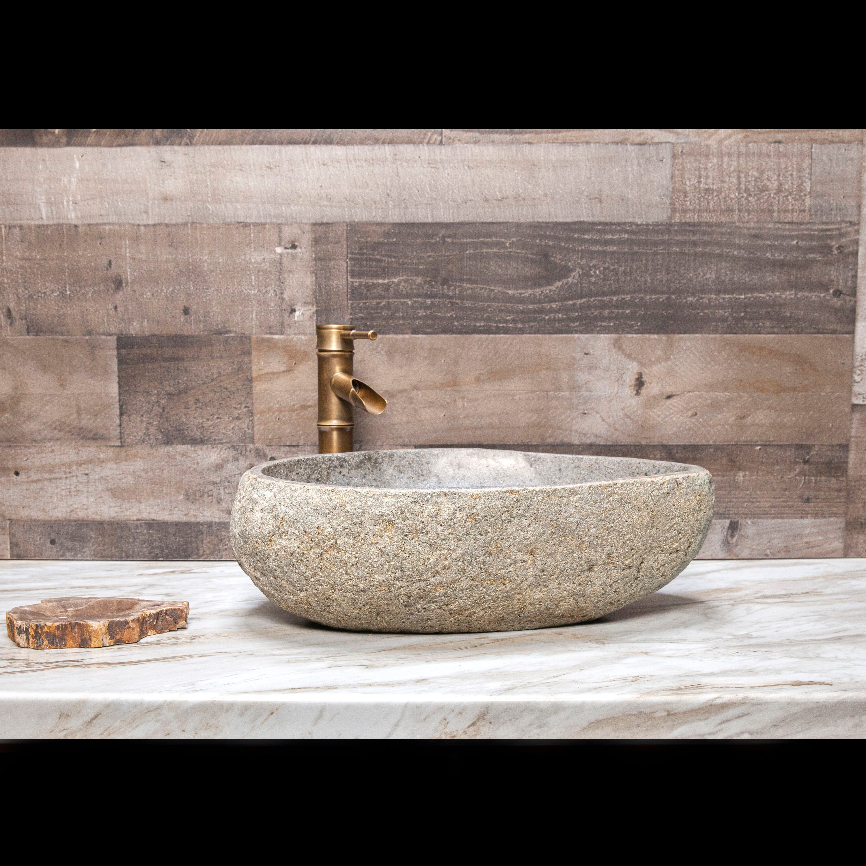 River Stone Vessel Sink - Etsy
