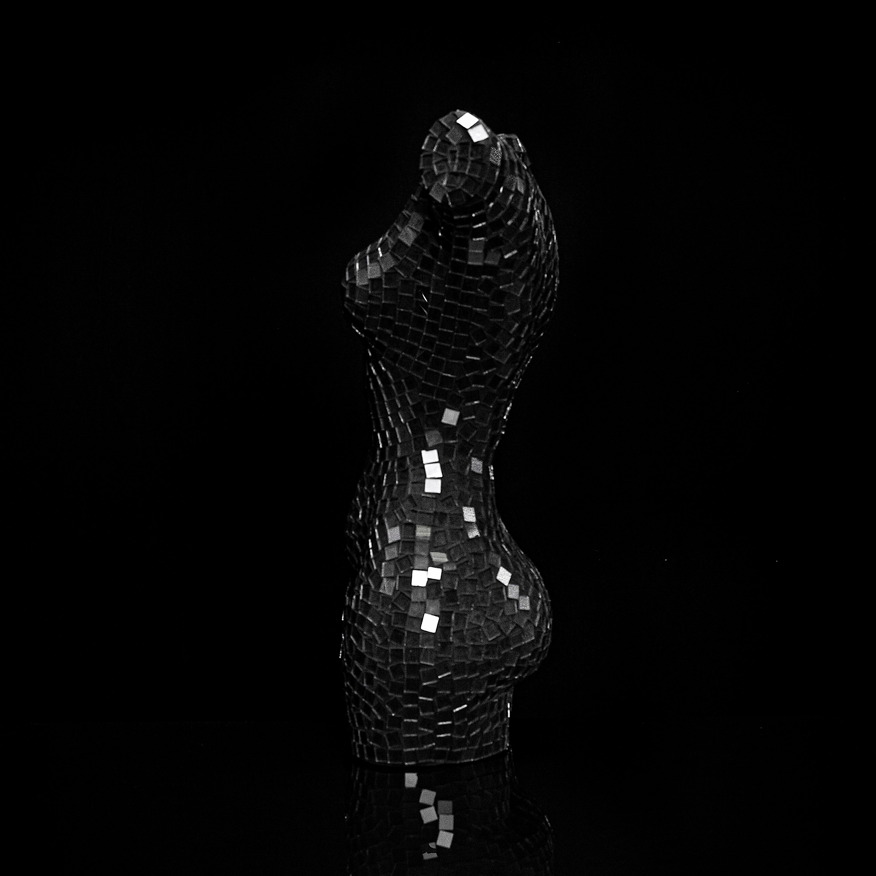 Mosaic Mirrored Woman Mannequin Bust Black 16 - Etsy