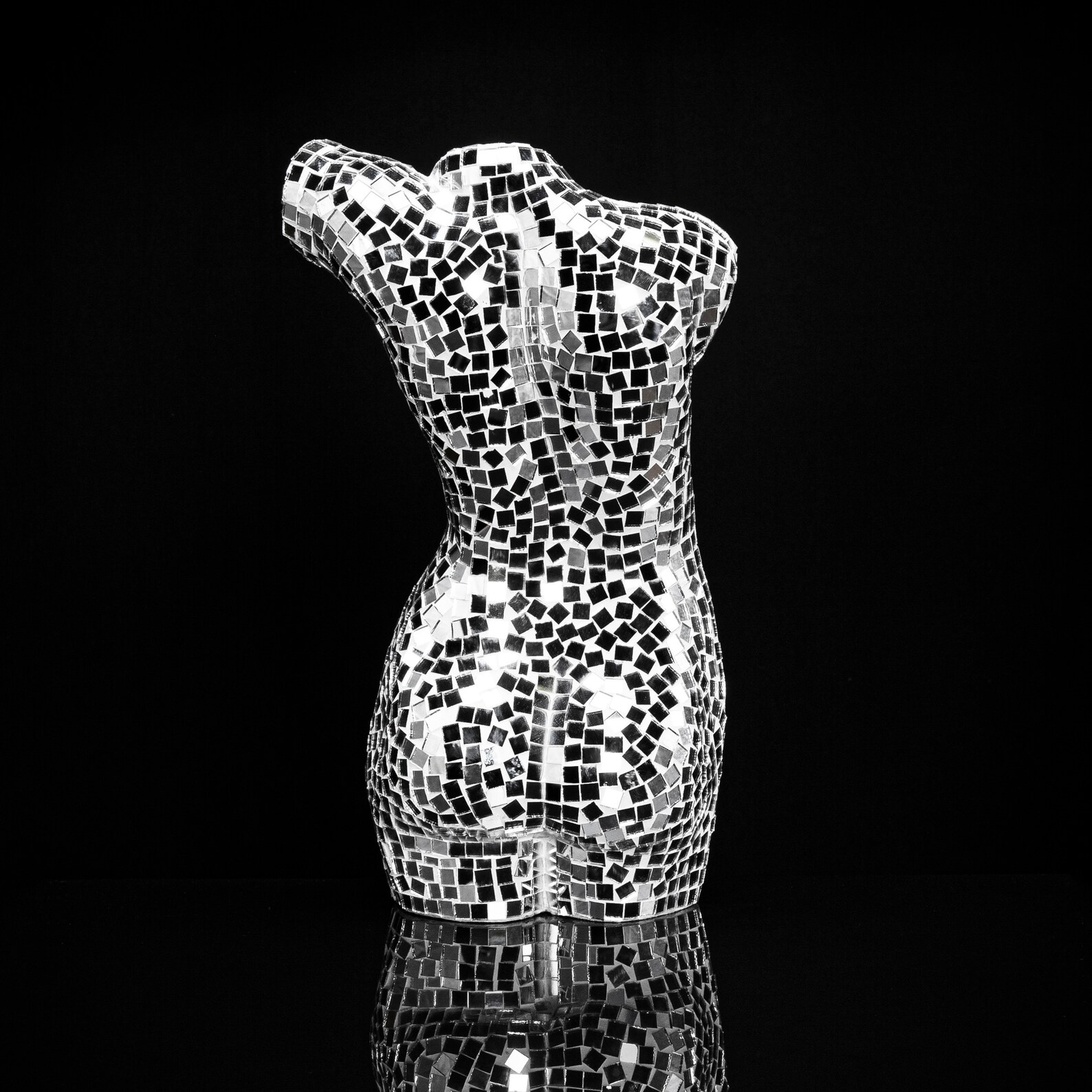 Mosaic Mirrored Woman Mannequin Bust 16" - Etsy