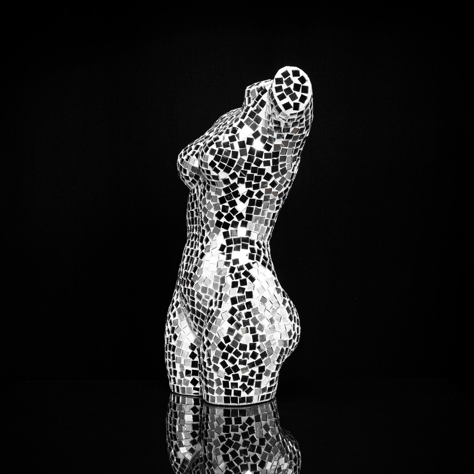 Mosaic Mirrored Woman Mannequin Bust 16" - Etsy