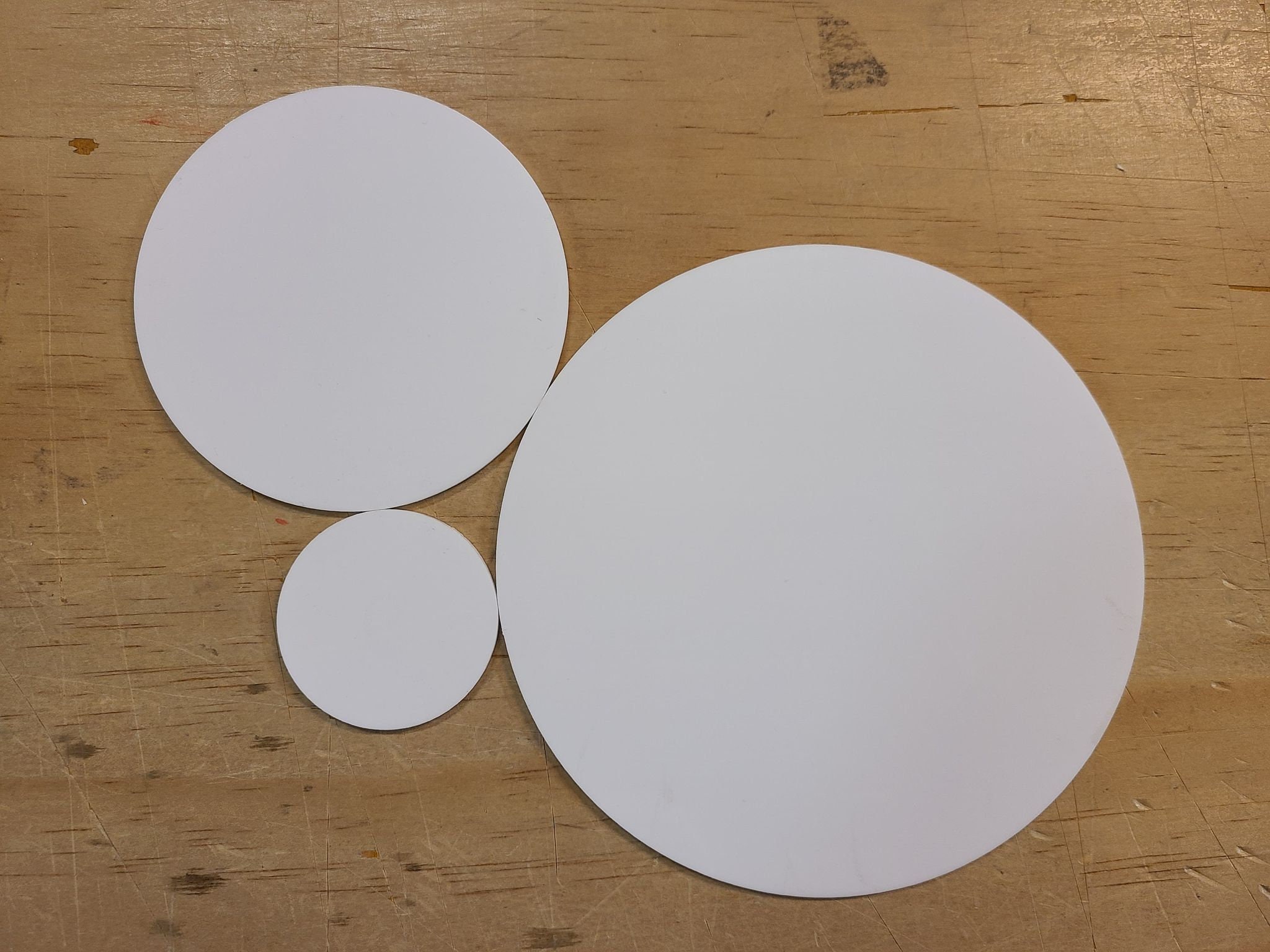 30 Laser Cut White Acrylic Blank Round Discs Smooth Edge | Etsy