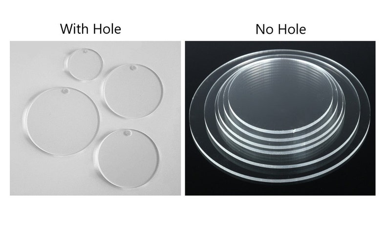 100 Laser Cut Clear Acrylic Blank Round Discs Smooth Edge Etsy