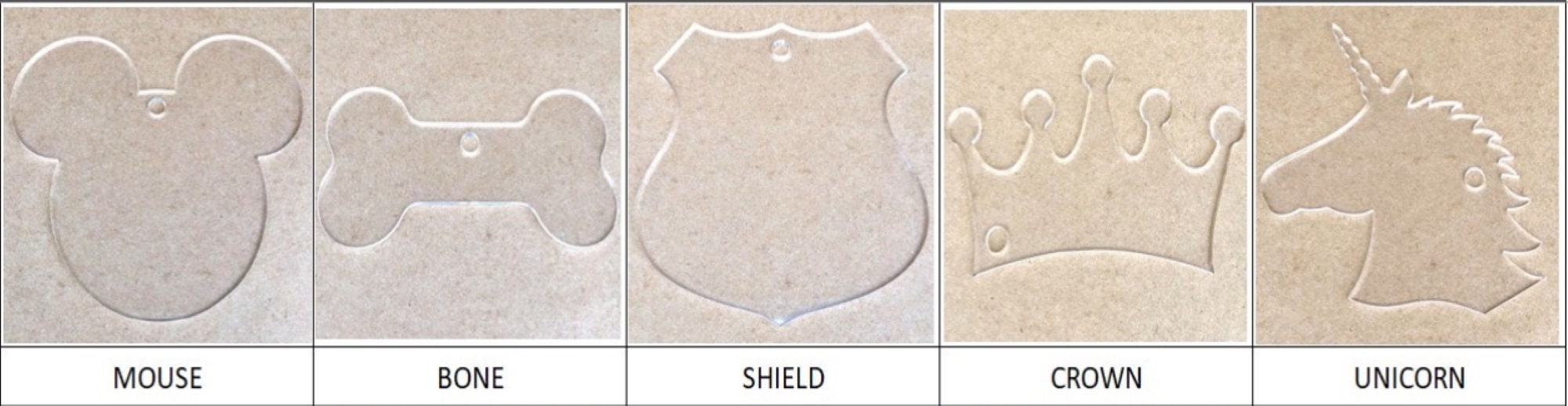 100 Pack Laser Cut 4 Clear Acrylic Blank Design Shapes - Etsy