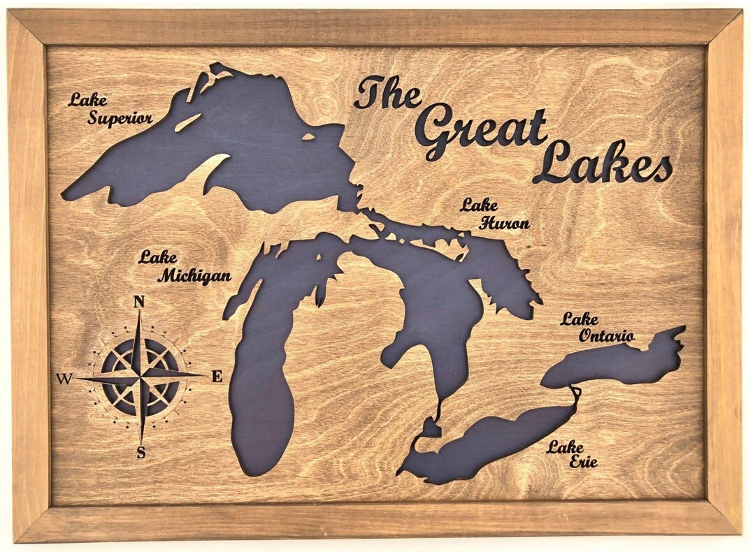 Lake Maps of Ontario 24 x 36 3D Custom Made - Etsy Österreich