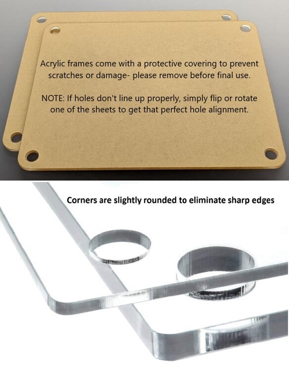 Clear Acrylic Wall Mount Floating Picture Frame: Double Panel - Etsy