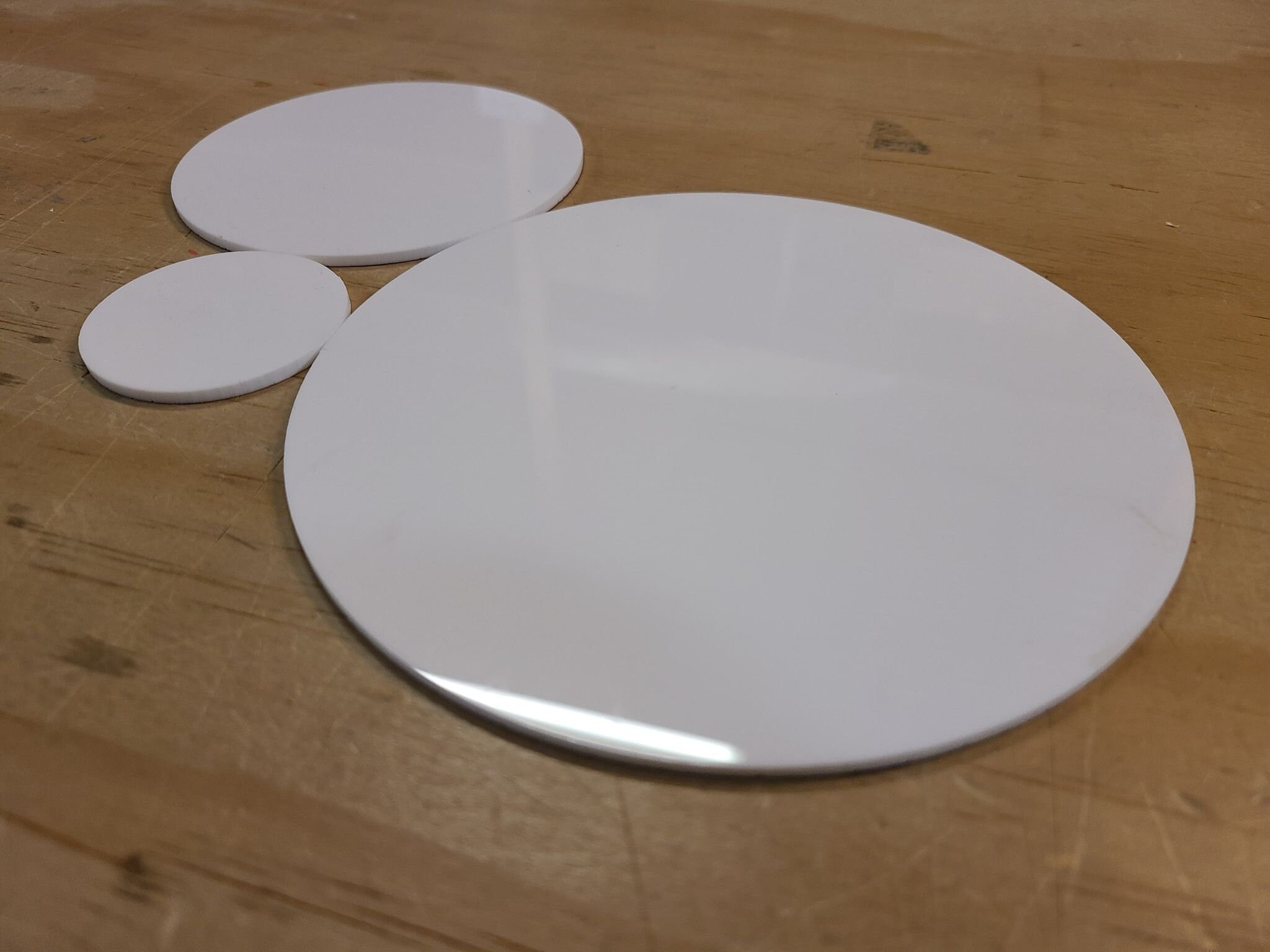 60 Laser Cut White Acrylic Blank Round Discs Smooth Edge - Etsy Canada