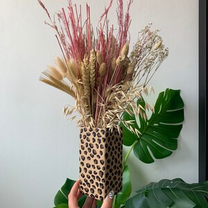 Leopard Print Ceramic Vase Hand Painted Funky Vase - Etsy