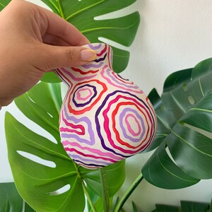 Funky Swirl Ceramic Vase Quirky Home Decor Eclectic Fun - Etsy