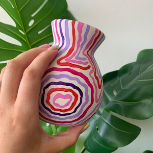 Funky Swirl Ceramic Vase Quirky Home Decor Eclectic Fun - Etsy