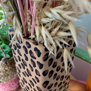 Leopard Print Ceramic Vase Hand Painted Funky Vase - Etsy
