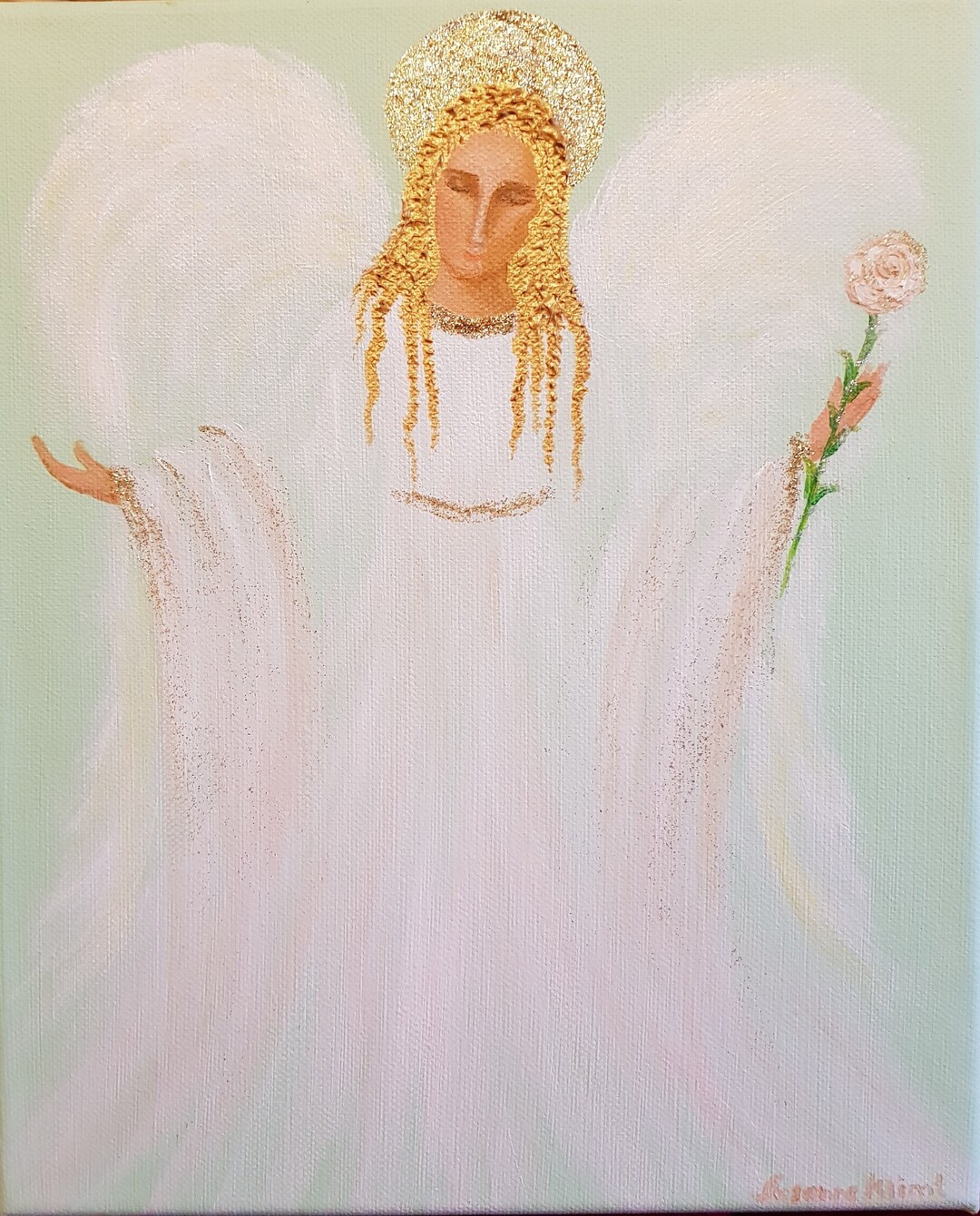 Original Painting angel Barachiel Acryl on Canvas by Susanne Klimt - Etsy