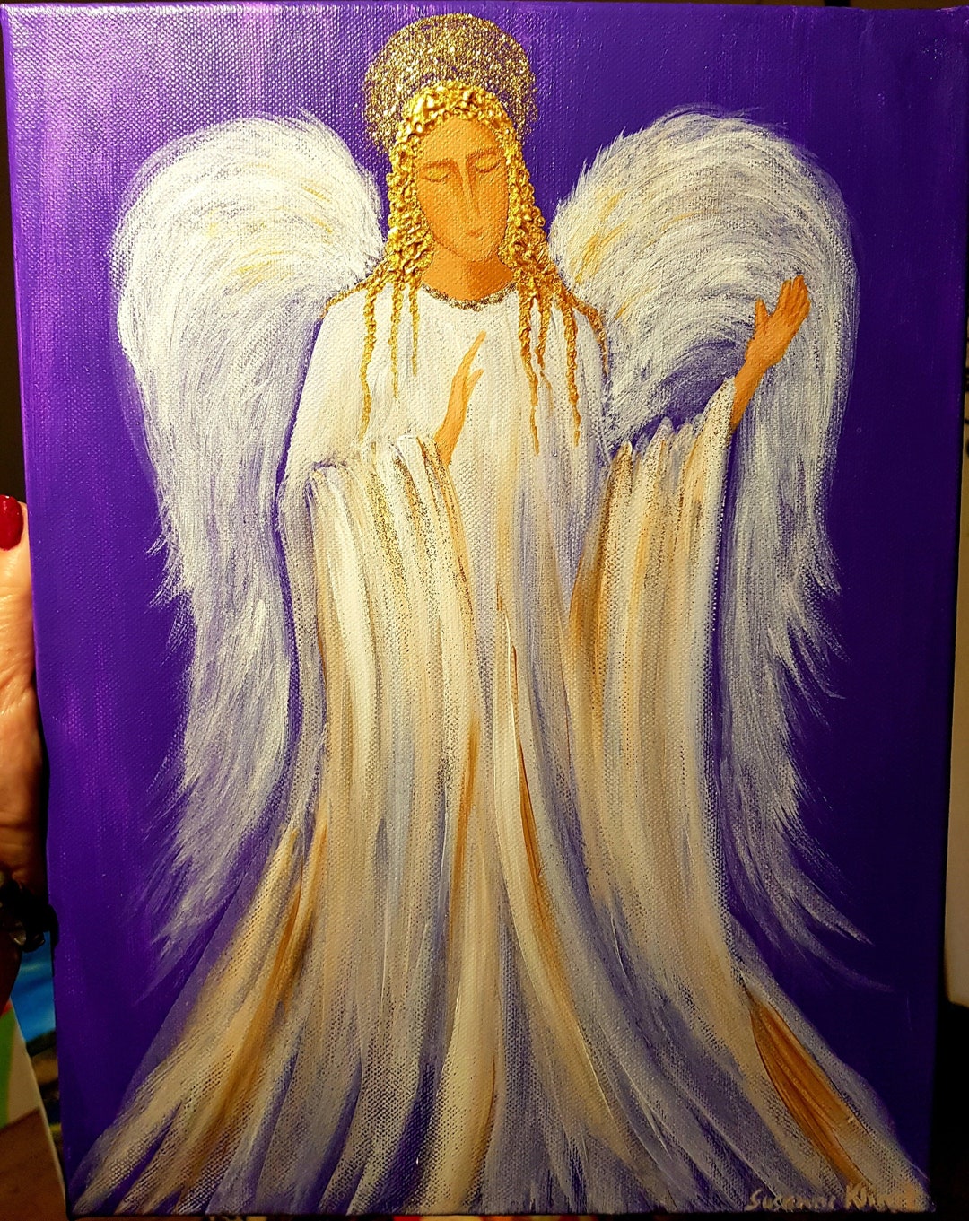Original Painting angel Metatron Acryl on Canvas - Etsy