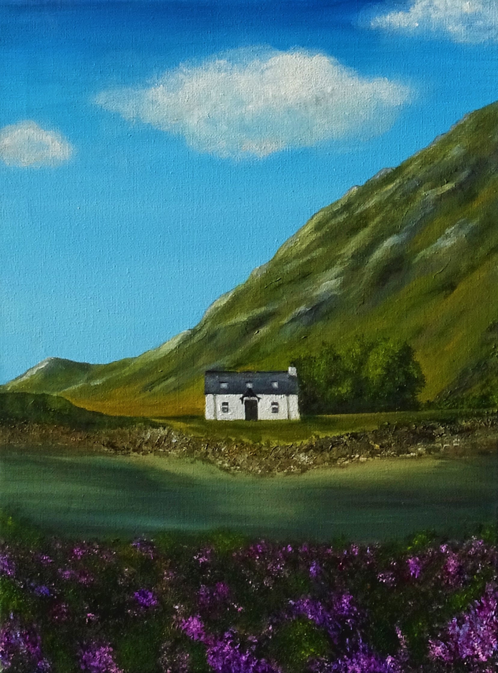 Scottish Dreams "little Cottage Glen Coe Scotland" Fine Print on Canvas ...