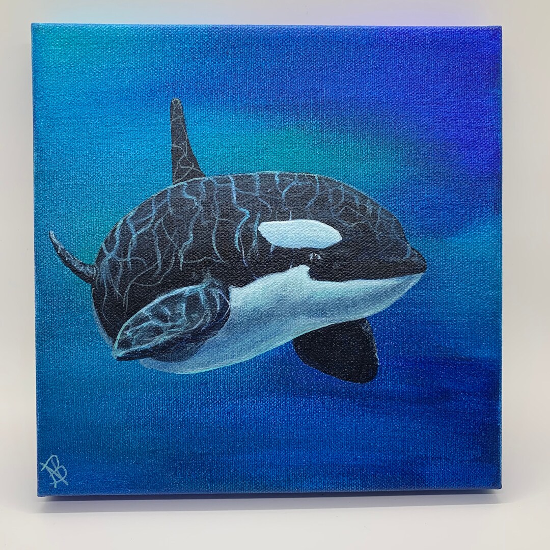 Orca Killer Whale Small Painting - Etsy